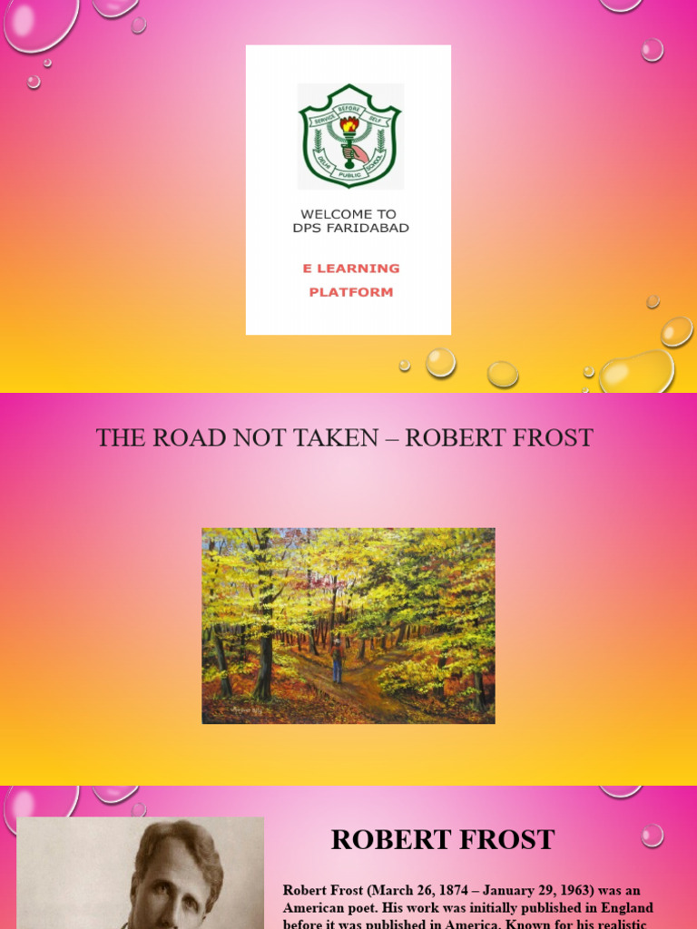 The Road Not Taken – Robert Frost Final-1 | PDF | Poetry