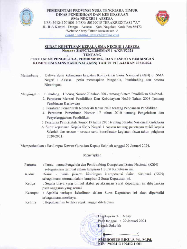 SK Pendamping KSN20240308 - 12483340 | PDF