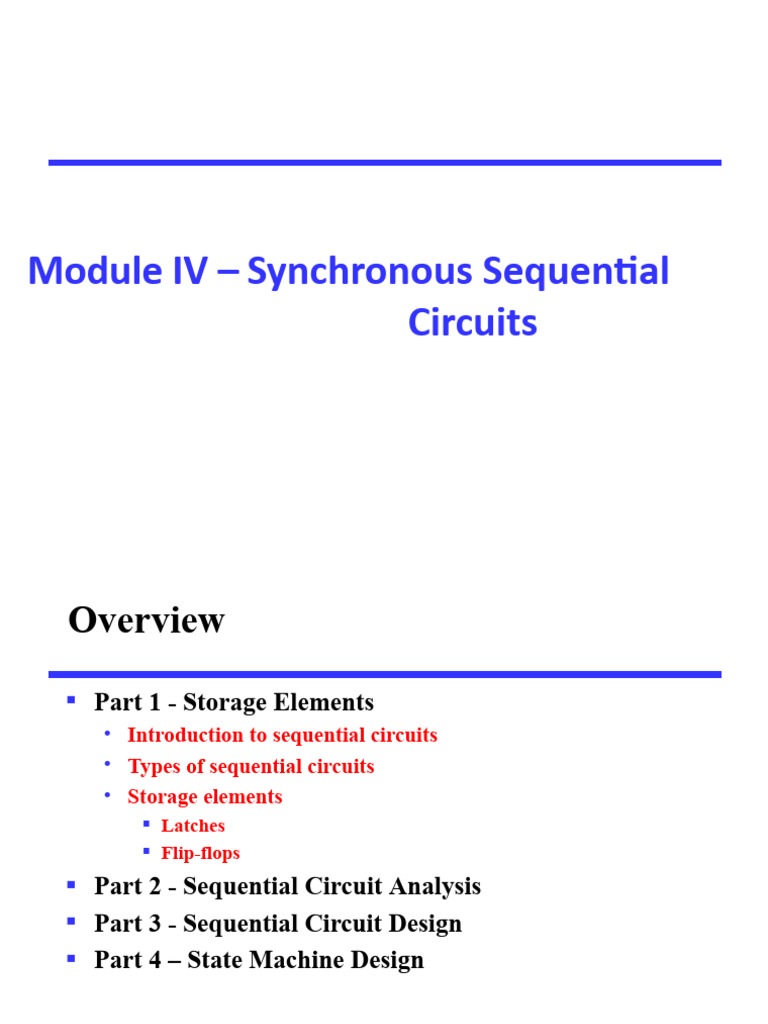 Module 4 - Seq Circuits 1 | PDF | Computer Engineering | Digital ...