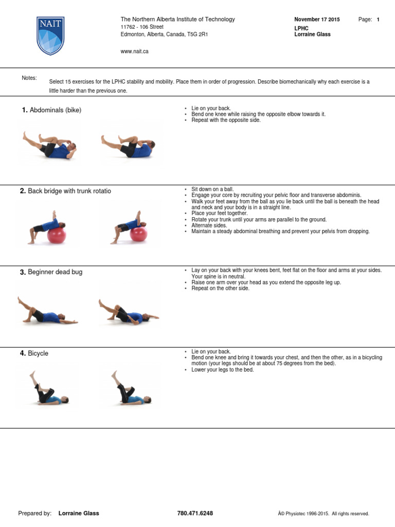 1122 LPHC Exercises | PDF | Abdomen | Anatomical Terms Of Motion