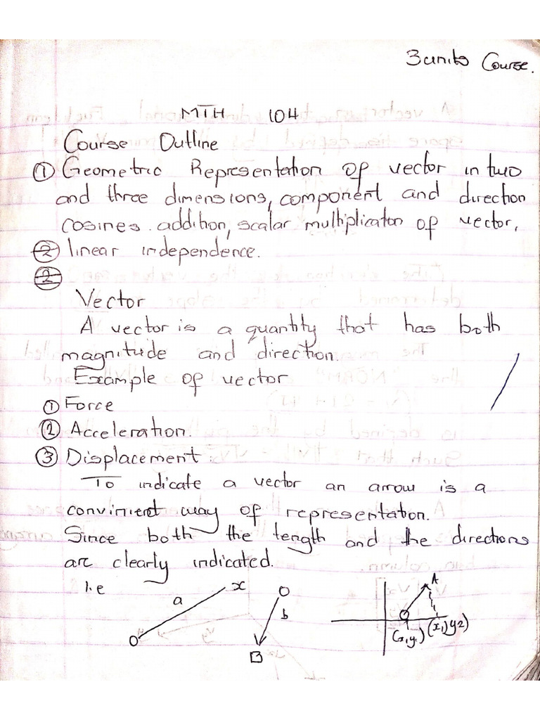 MTH 104 Lecture Note @ENG - ZIKO 09039152690 | PDF