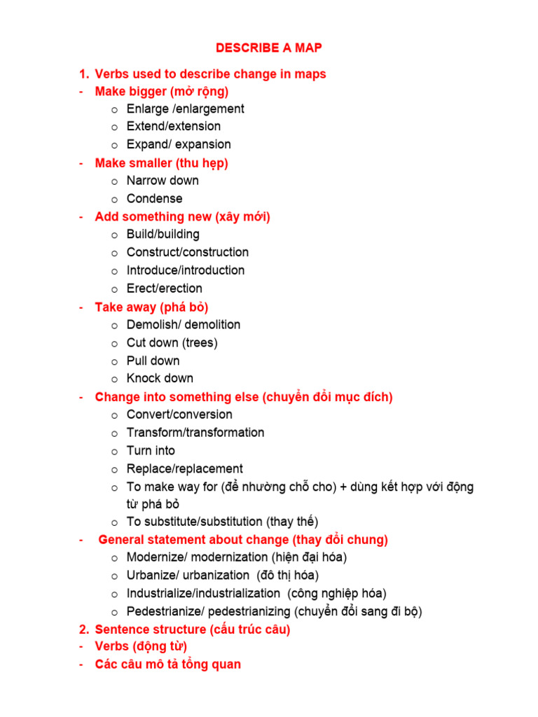 DESCRIBE A MAP - FIRST LESSON | PDF | Grammatical Tense | Linguistics