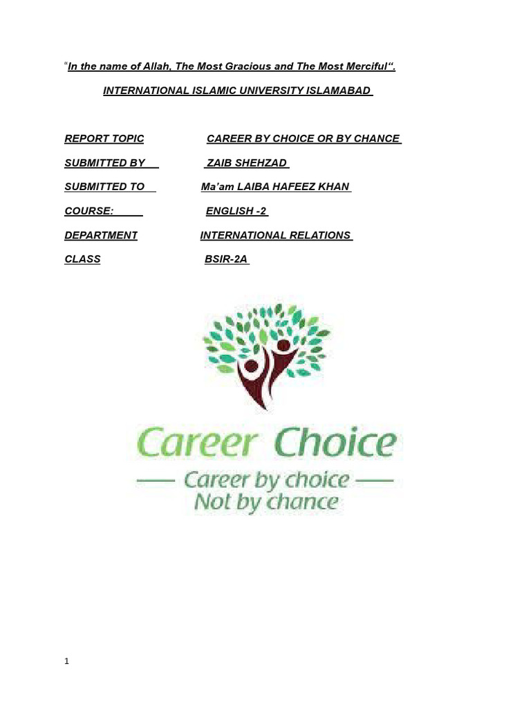 Career by Choice or by Chance | PDF | Motivation | Motivational