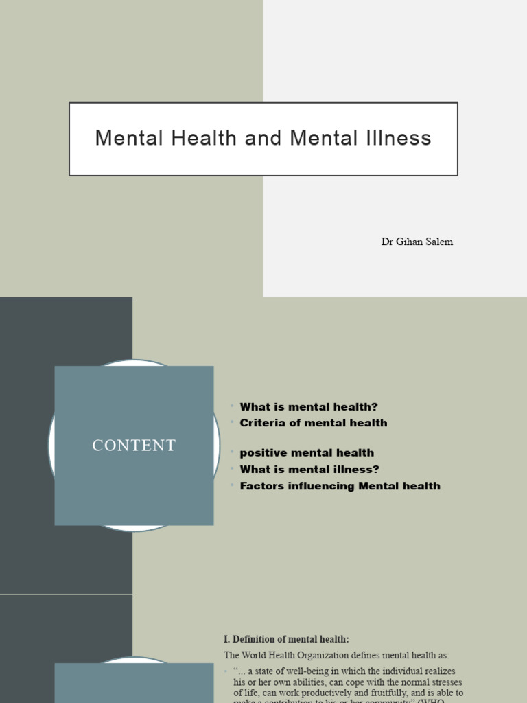 Unit 1 - Mental Health and Mental Illness 2021 | Download Free PDF ...