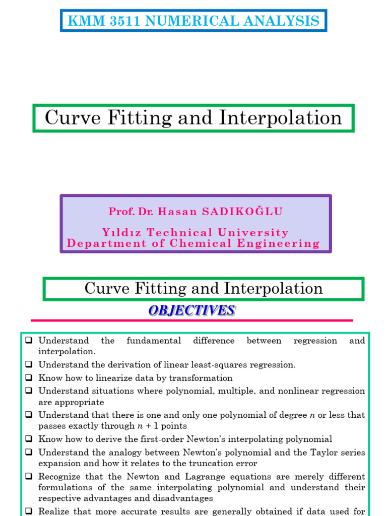 Arch6 LECTURE CURVE FITTING | PDF | Errors And Residuals | Least Squares