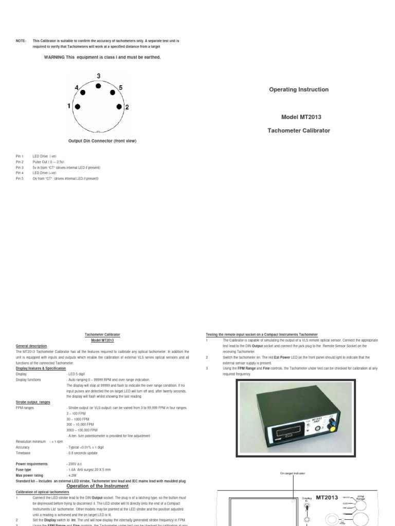 mt2013 Manual | PDF | Light Emitting Diode | Calibration