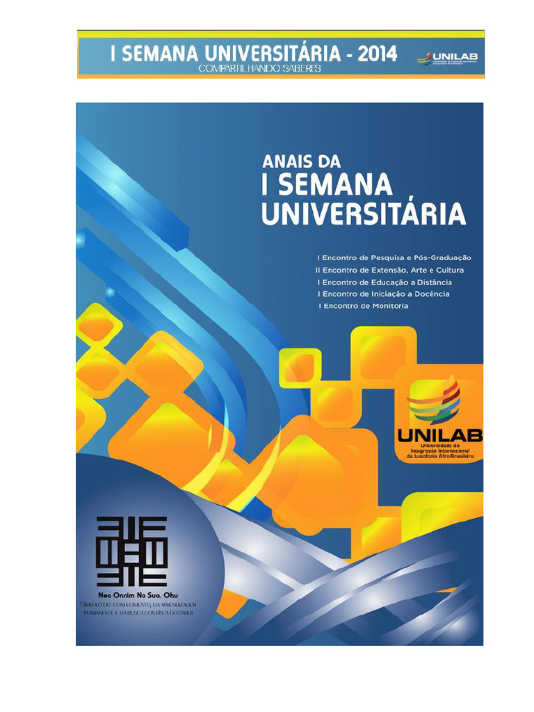 Anais Da I Semana Universitária Com Sumário Capa Modificada | PDF