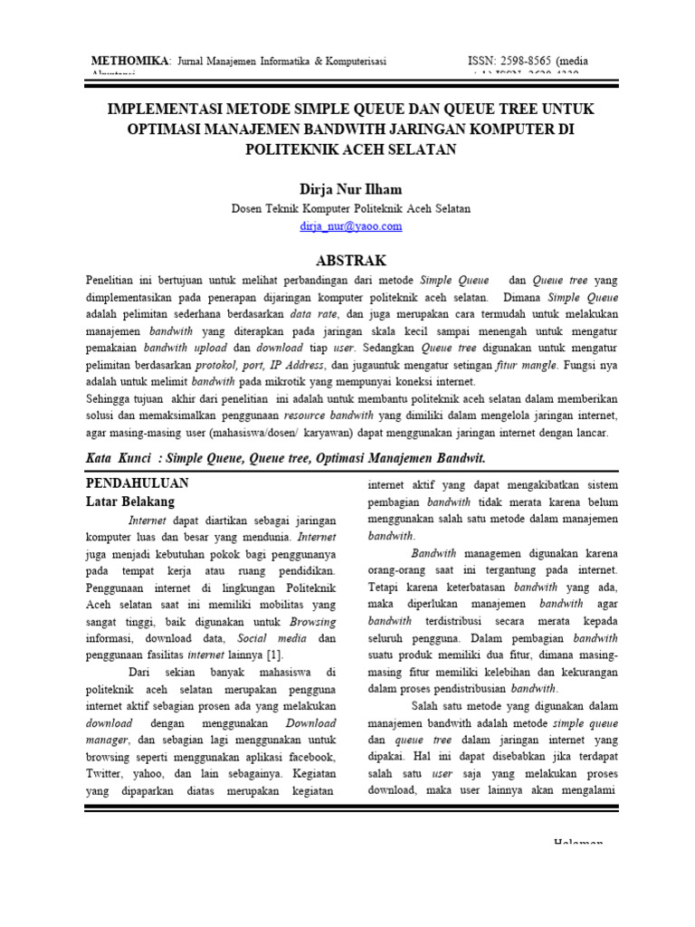 Implementasi Metode Simple Queue Dan Que | PDF
