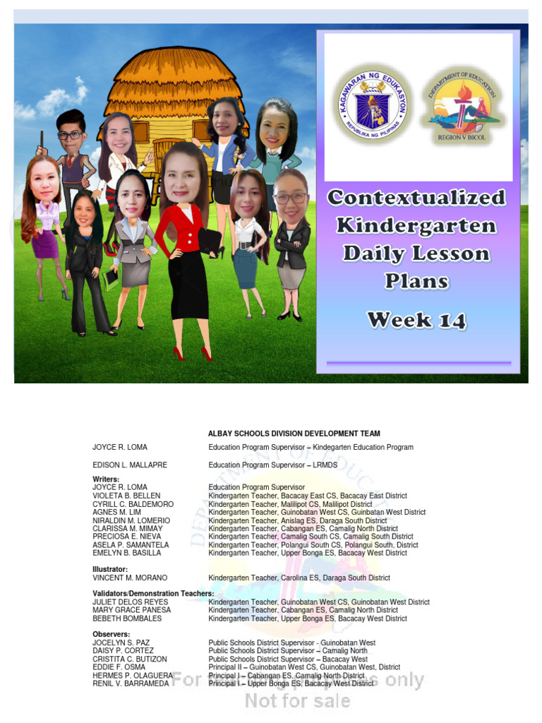 Kindergarten Daily Lesson Plan Week 14 | PDF | Shape | Communication
