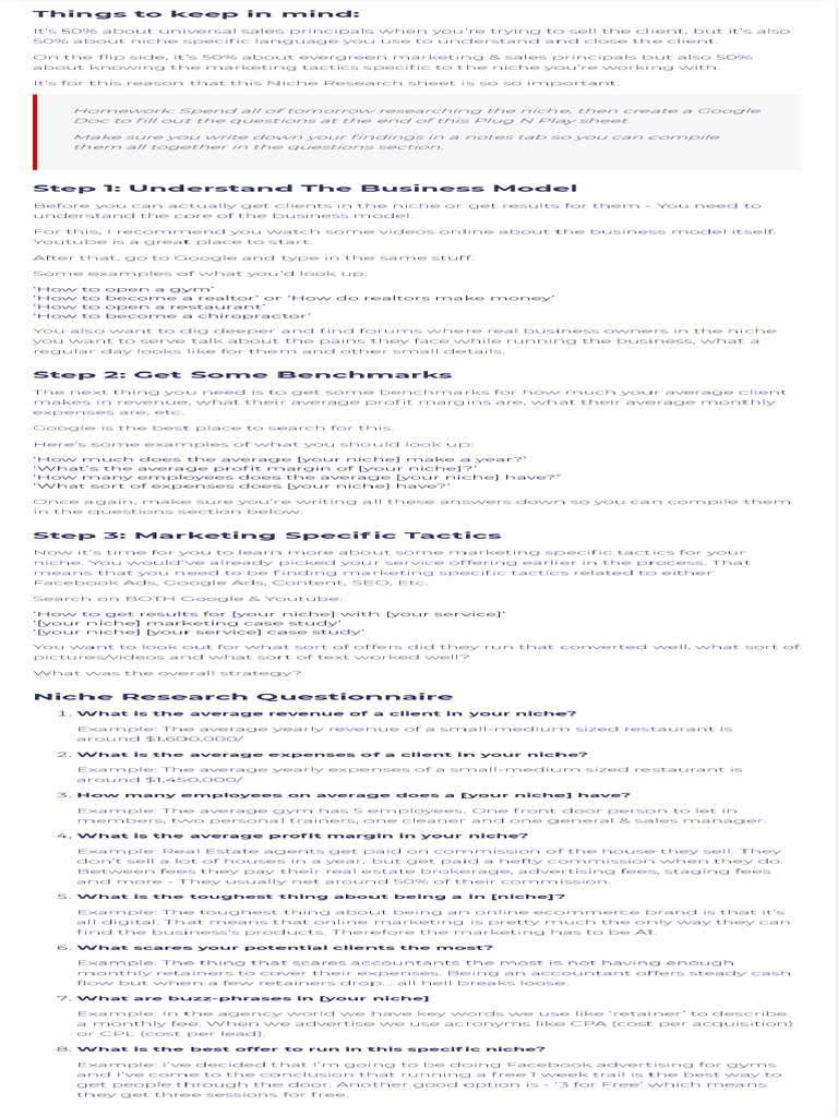 03b-Niche Research Plug & Play | PDF