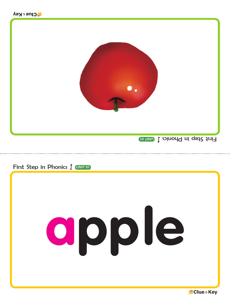 First Step in Phonics - 1 - Flashcards | PDF