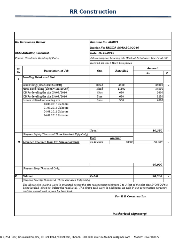 Civil Work Order | PDF | Building Technology | Building Materials
