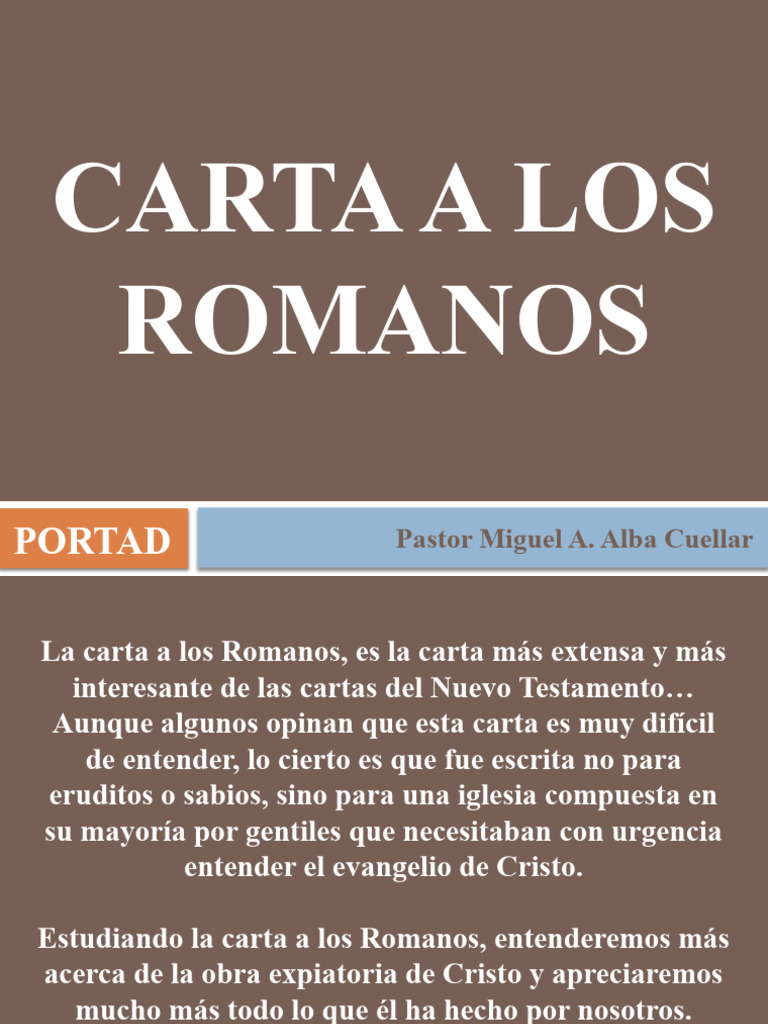 Carta Completa | PDF | Pablo el apóstol | Epístola a los romanos