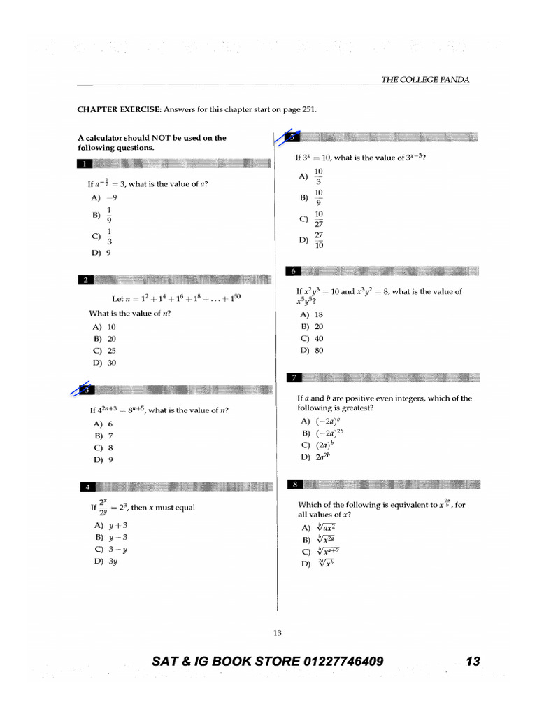Exponent and Roots Practice | PDF