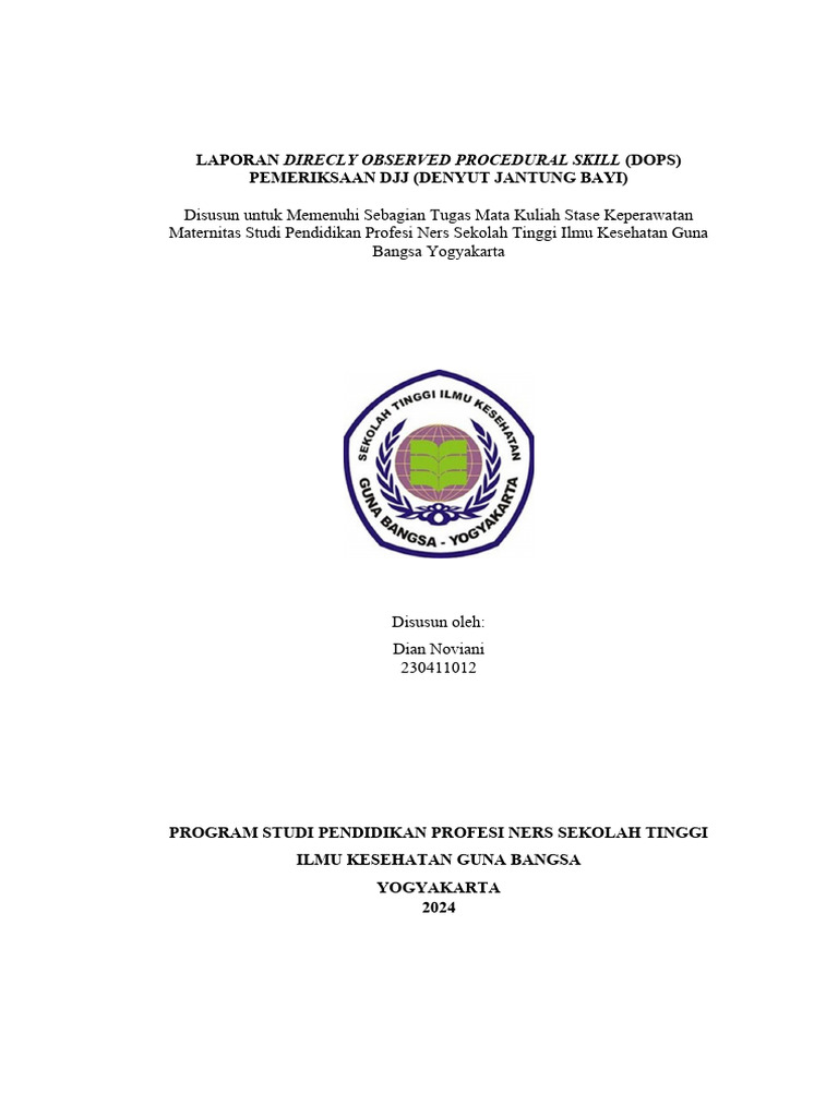 DOPS DJJ (Dian) | PDF