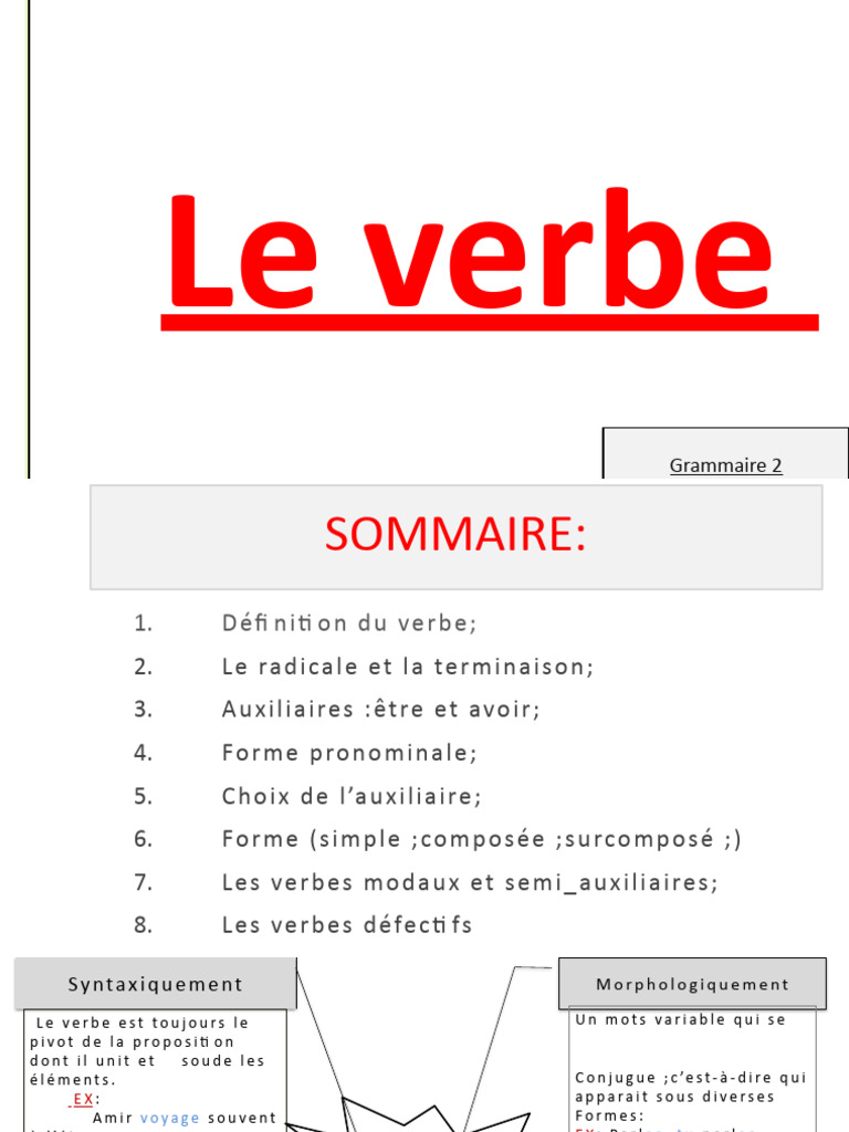 Verbe | PDF | Verbe | Linguistique