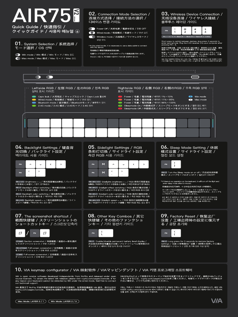 NuPhy Air75 V2 Quick Guide 2 | PDF
