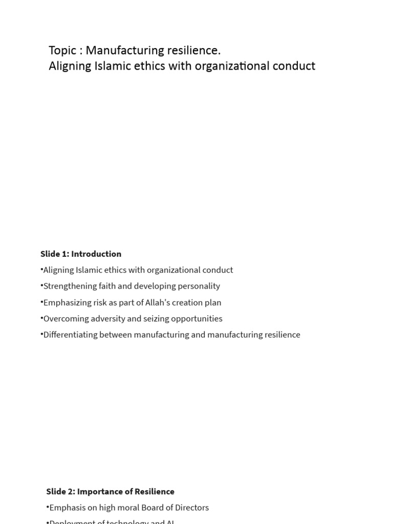 Manufacturing Resilience 2 | PDF | Business