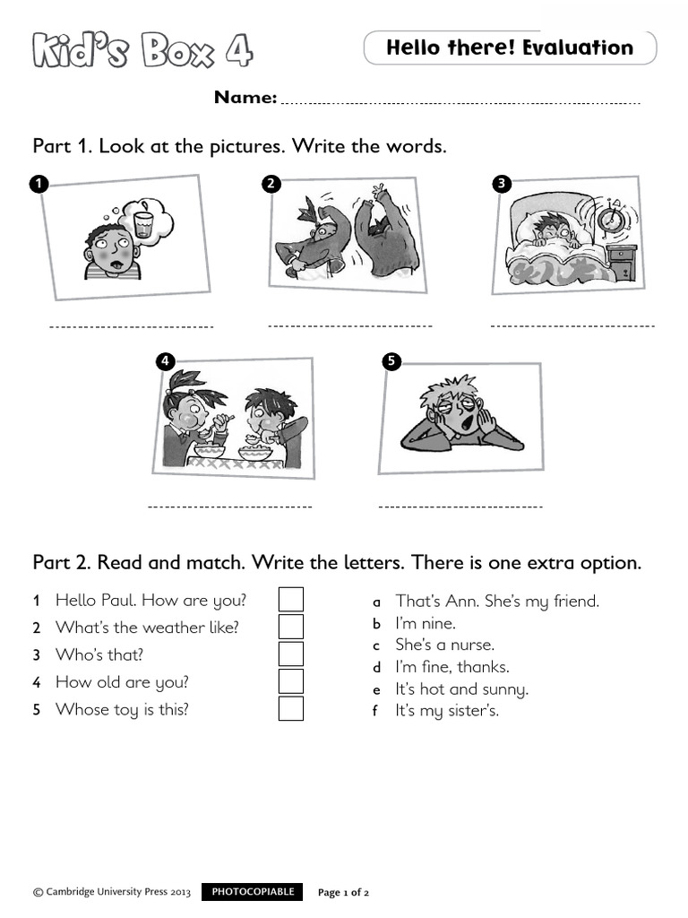 Kids Box 4 Tests | PDF