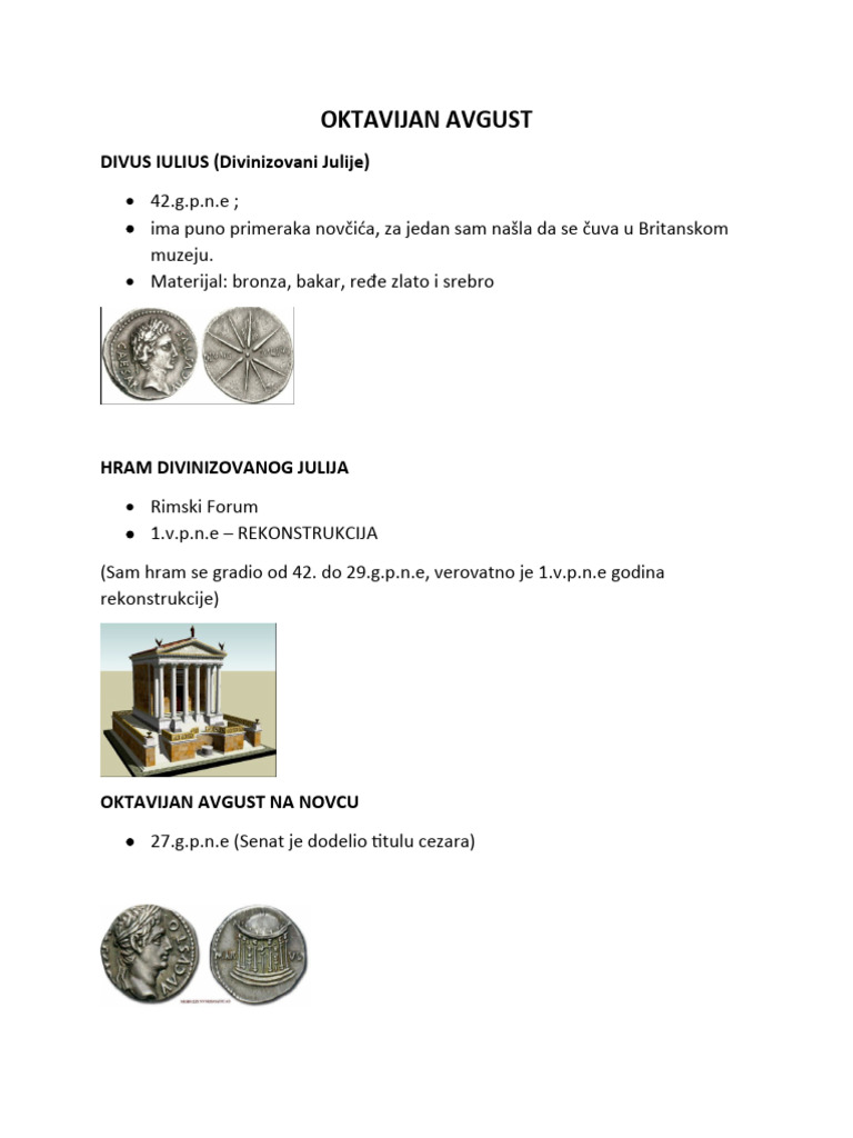 Oktavijan Avgust | PDF