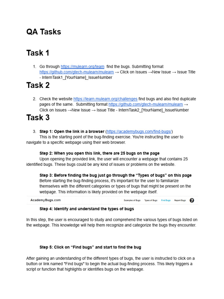 QA Tasks | Download Free PDF | Software Bug | Web Page