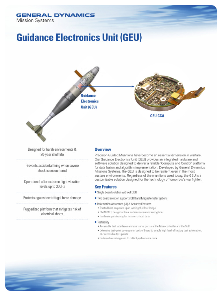Guidance Electronics Unit Datasheet | PDF | System On A Chip | Booting