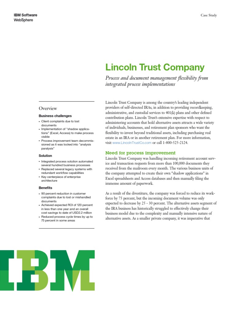 Business Process Management (BPM) Case Study - IBM | PDF | Business ...