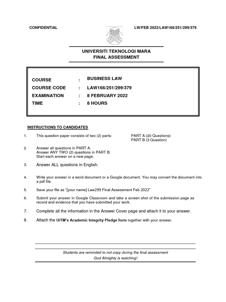 Faculty - Law - 2022 - Session 1 - Diploma - Law166 - 251 - 299 - 379 2 ... Faculty - Law - 2022 - Session 1 - Diploma - Law166 - 251 - 299 - 379 2 ...