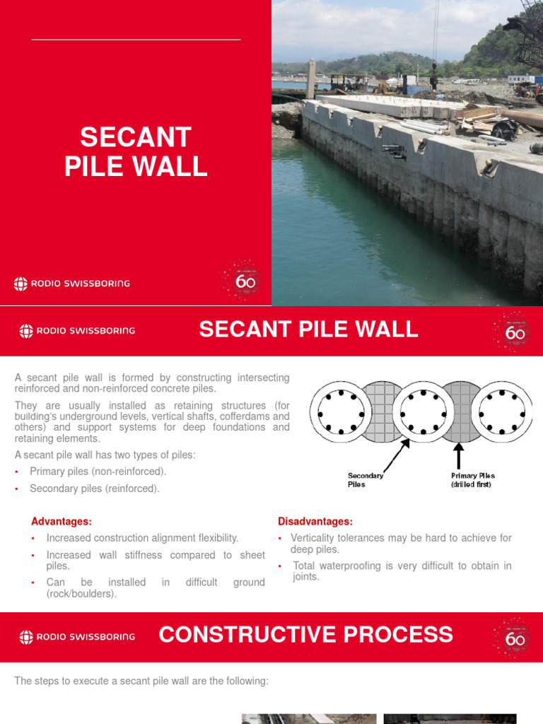 Pilotes Secantes | PDF | Deep Foundation | Concrete