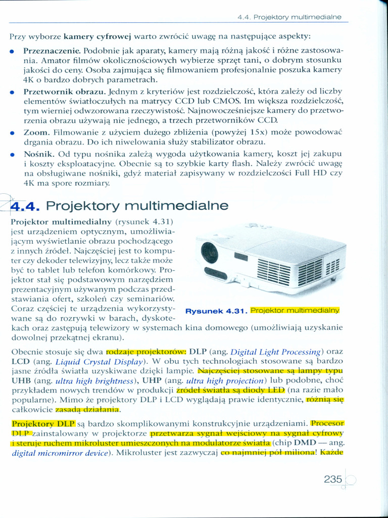 T - 010-Projektory Multimedialne | PDF