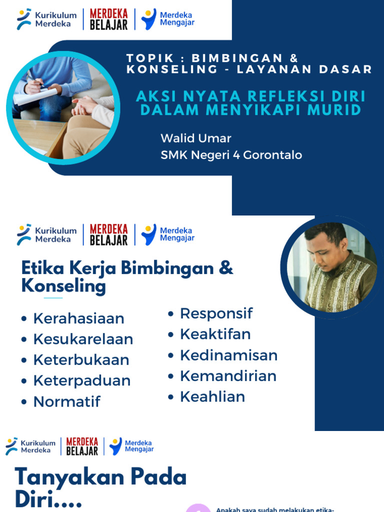 Aksi Nyata PMM - Aksi Nyata Refleksi Diri Dalam Menyikapi Murid (WALID UMAR) | PDF