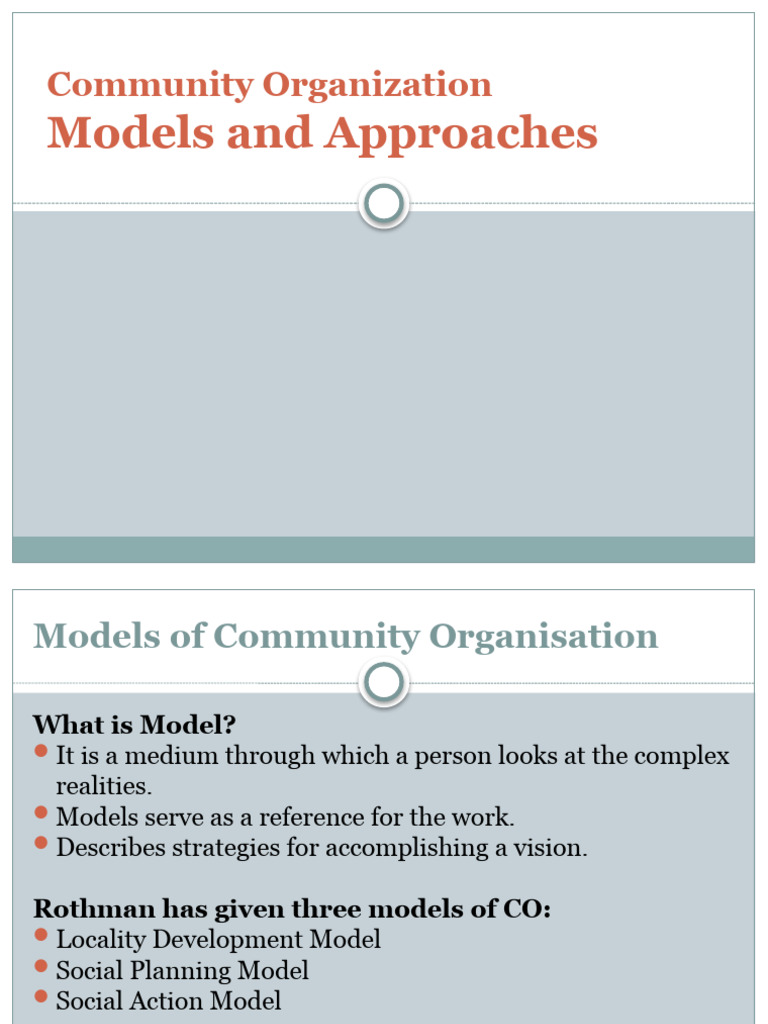 Community Organization - Models and Approaches | PDF | Community | Goal