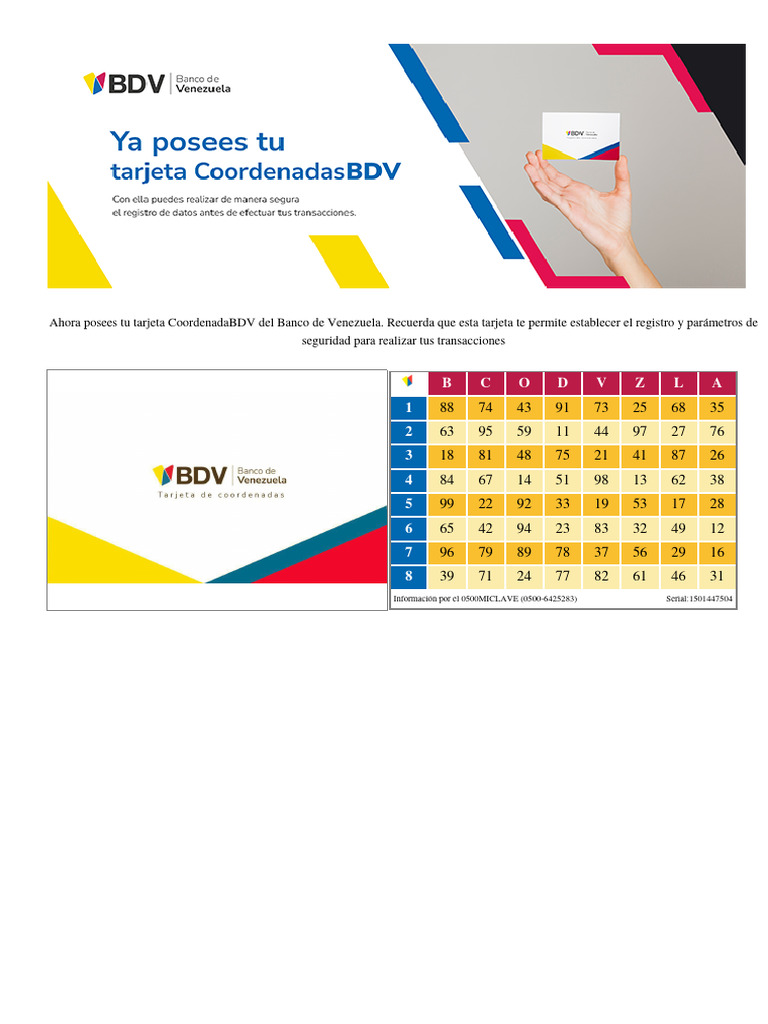 Coordenadas BDV | PDF