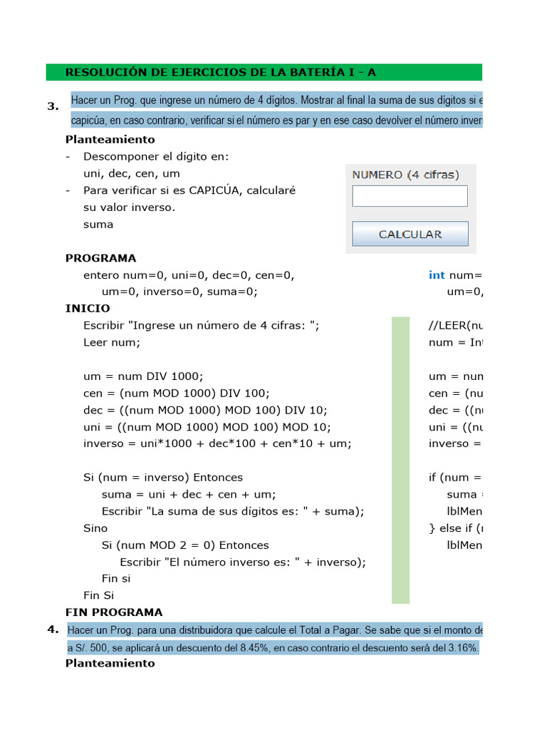 Resolucion de Ejercicios 2 3 | PDF | Aritmética | Números