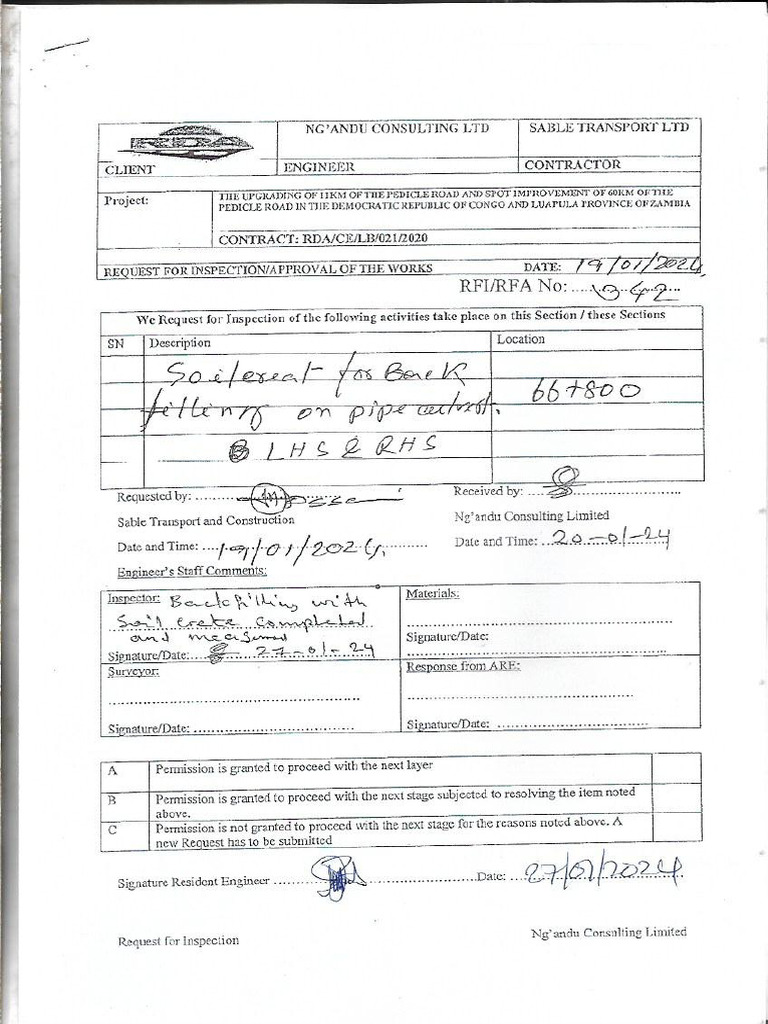 Mukoma Investment Limited - Soil For Backfilling On Pipe Culvert Lhs and Rhs | PDF