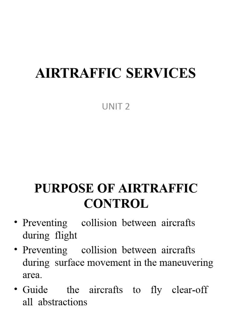 Unit 2 ATC | PDF | Air Traffic Control | Instrument Flight Rules