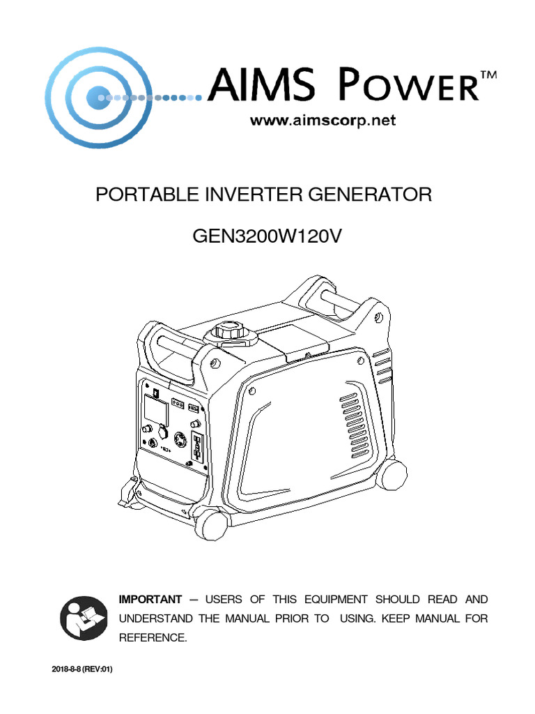 Planta Electrica Aims GEN3200W120V81318 | PDF | Motor Oil | Internal ...