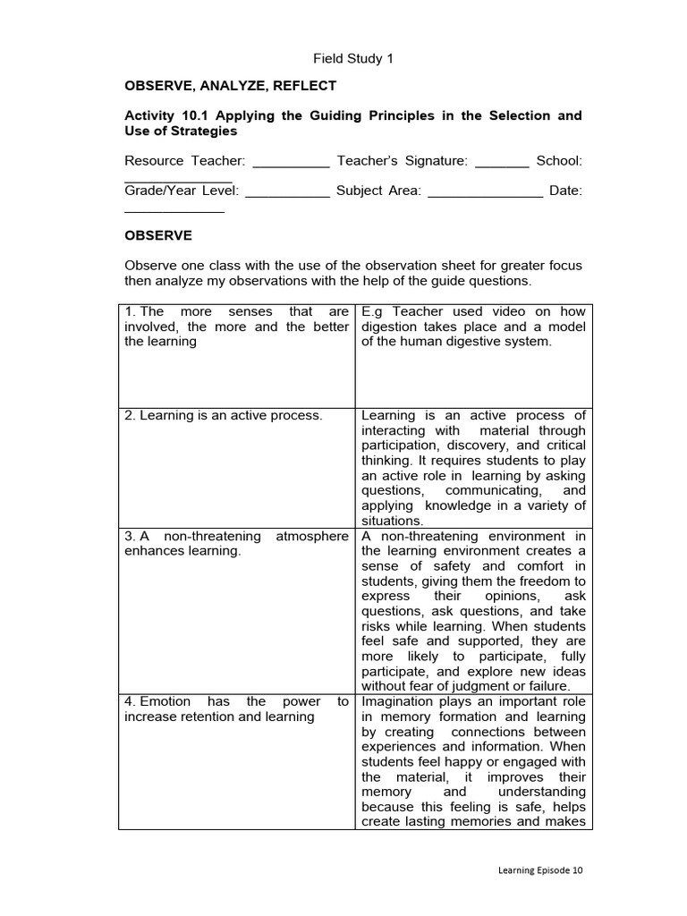 Learning ING EPISODE 10 FINAL | PDF | Learning | Teaching Method