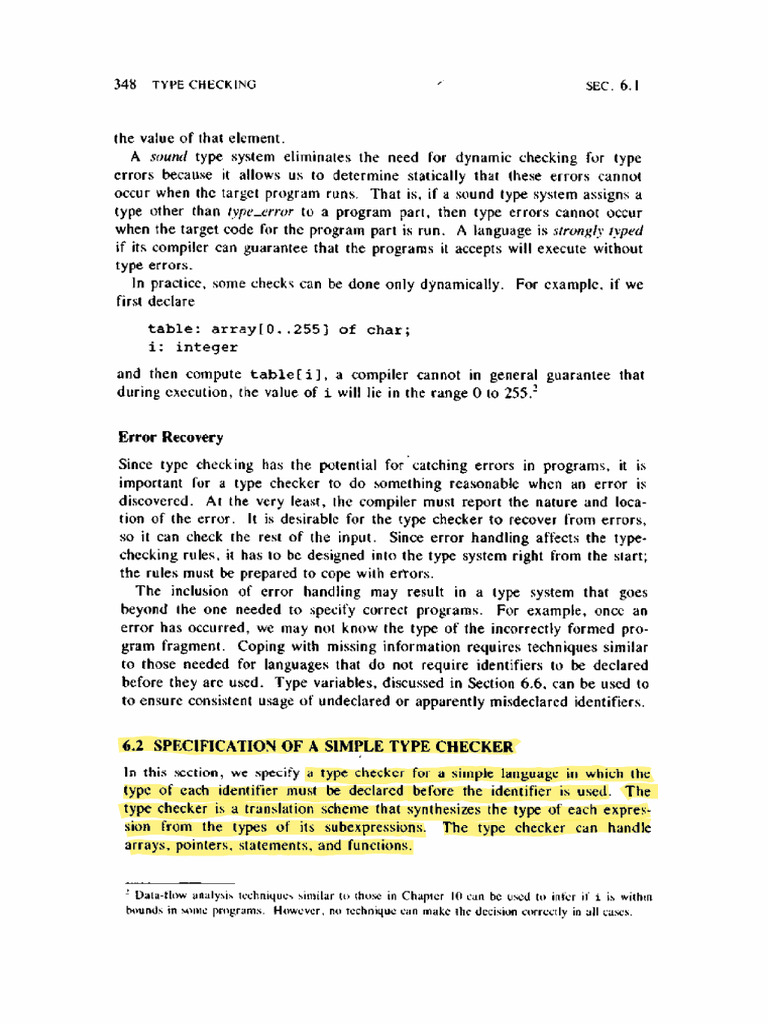 Specification of A Simple Type Checker | PDF