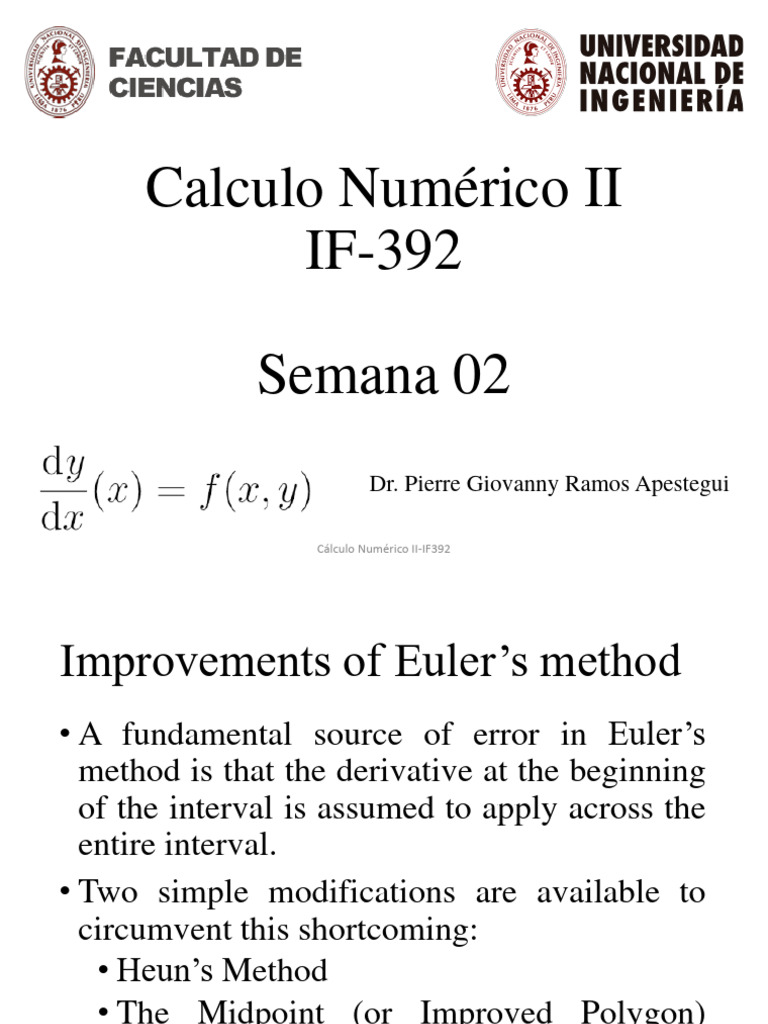 Clase 2 Calculo Numerico II - PGRA - 2024 - 1 | PDF | Mathematics ...
