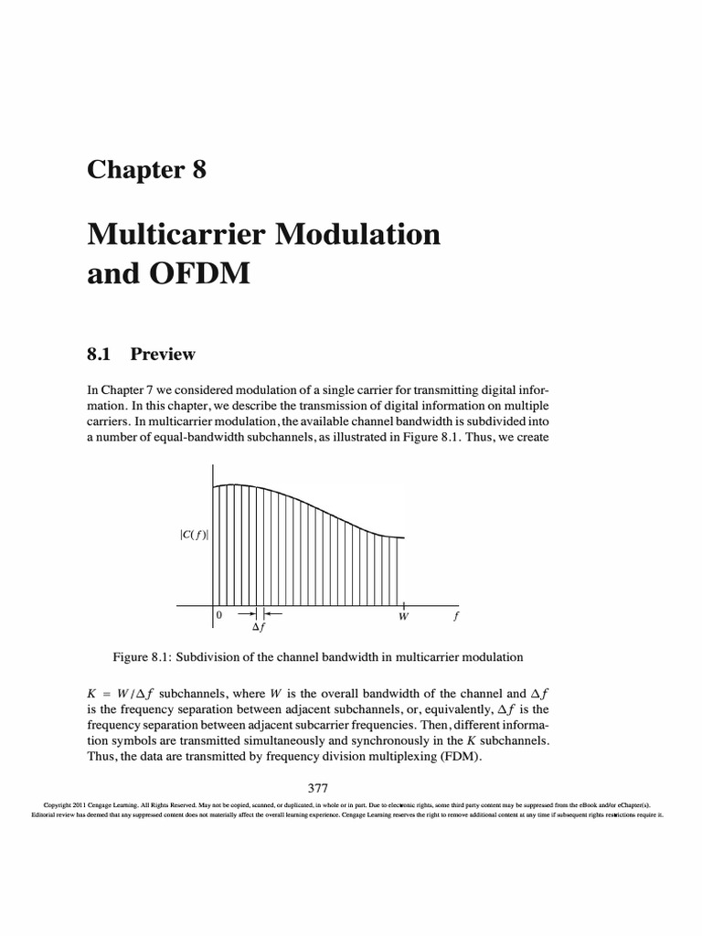 Chap8 Multicarrier Modulation And Ofdm Pdf Orthogonal Frequency Division Multiplexing