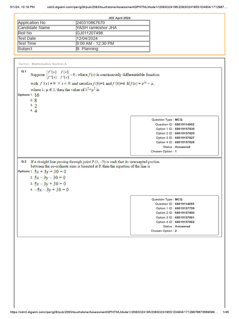 Ans Key | PDF | Multiple Choice | Student Assessment And Evaluation