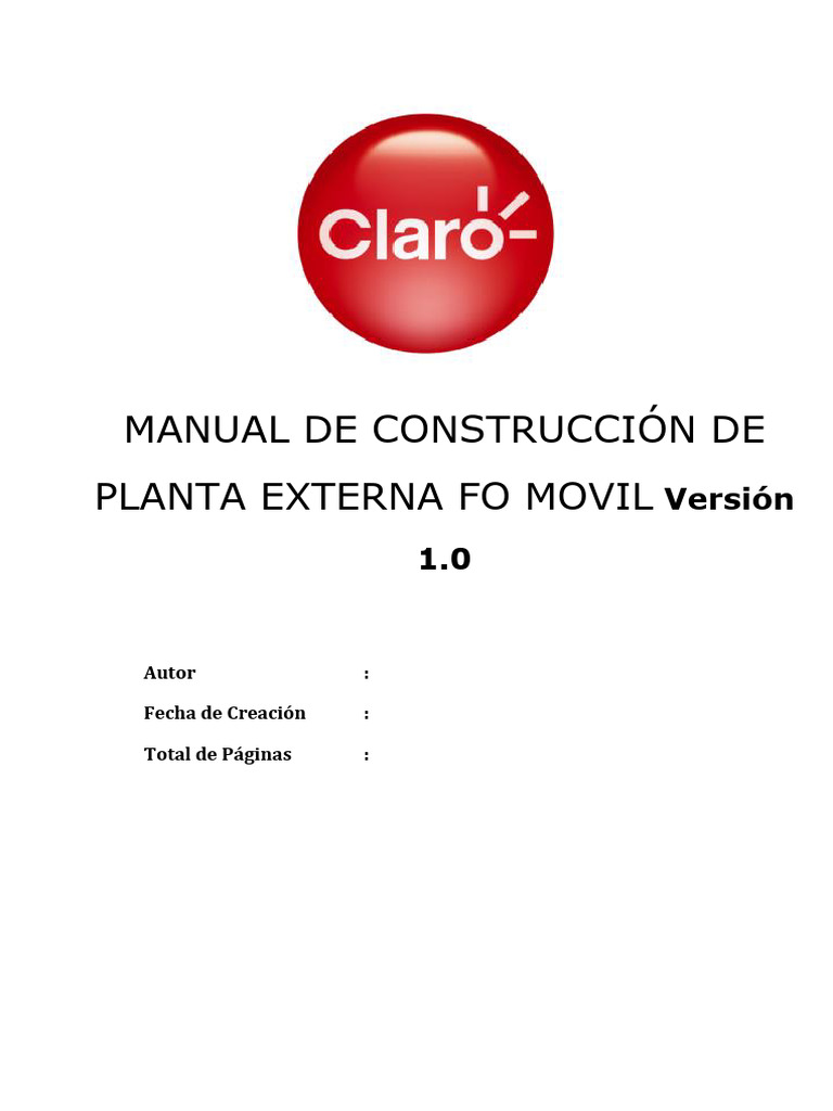 Manual de Construccion de Planta Externa Fo Movil - Corp (v5.1) | PDF | Red de computadoras ...