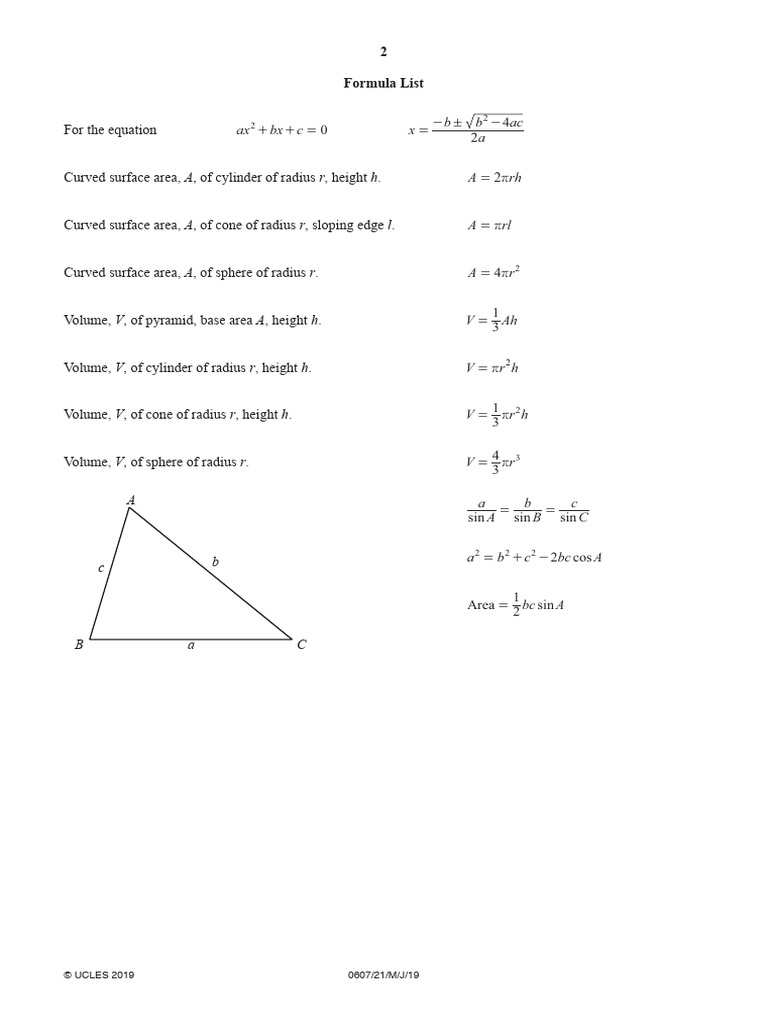 Homework 2019 MJ 1 | PDF | Area | Circle