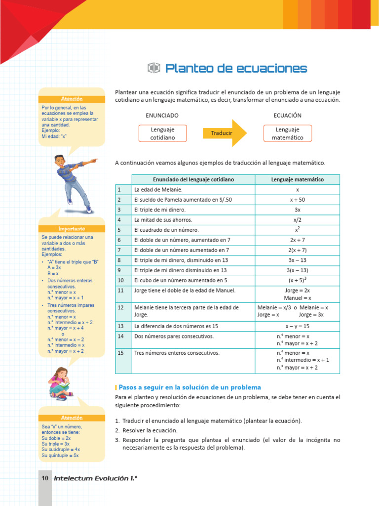 Planteo de Ecuaciones | PDF | Ecuaciones | Matemática Elemental
