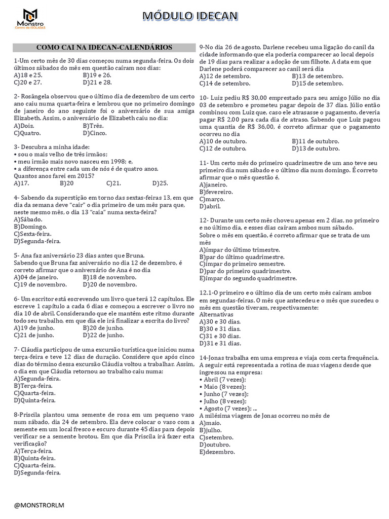 Aula 3 Modulo Idecan | PDF