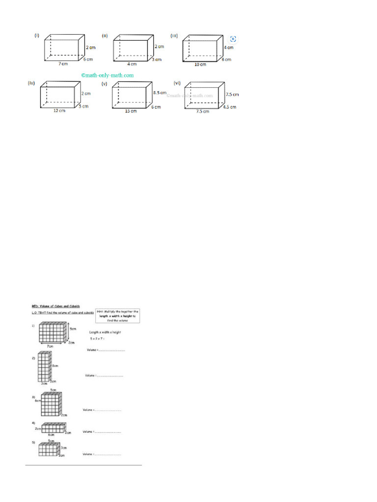 Cuboid Exercises | PDF
