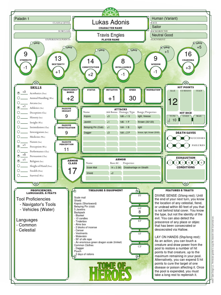 Travis' Character | PDF
