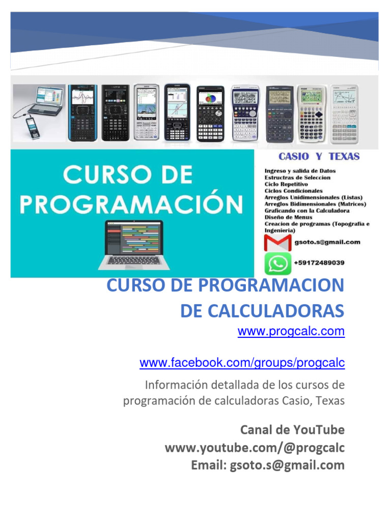 Curso Online de Programación de Calculadoras | PDF | Western Union | Informática