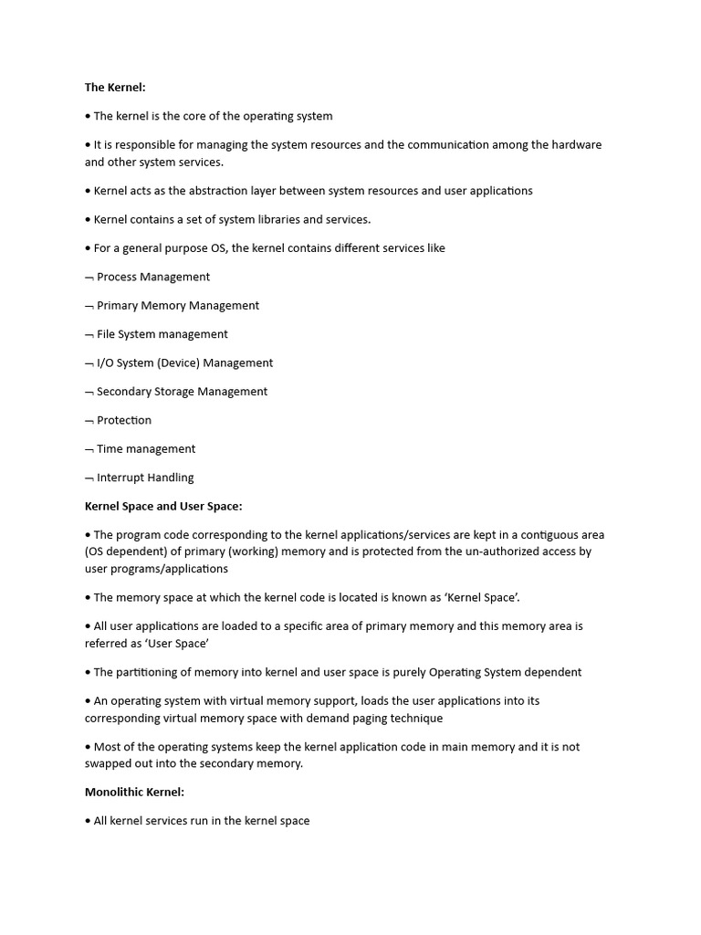 Unit 1 Download Free Pdf Kernel Operating System Computer Data 7246